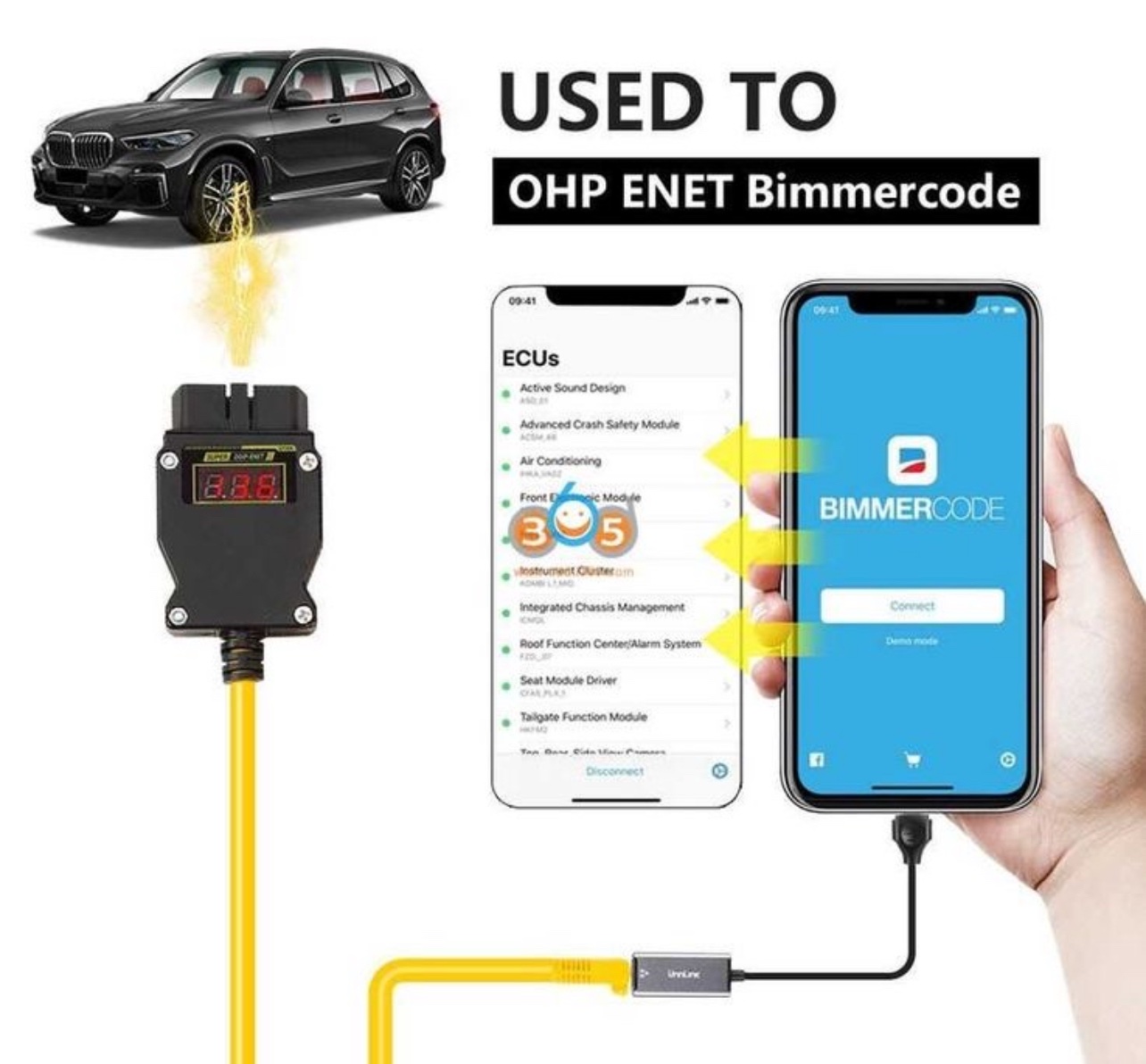 Tester auto GODIAG GT109 pentru BMW ENET, Benz, VAG, JLR, Volvo, cu DOIP